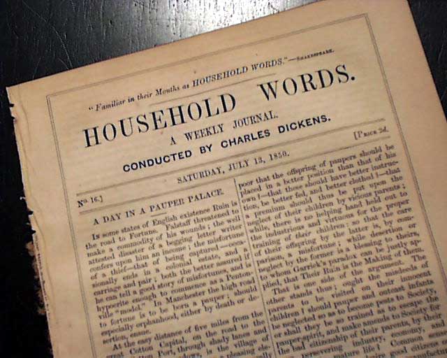 1850 Magazine by the famed Charles Dicken... - RareNewspapers.com