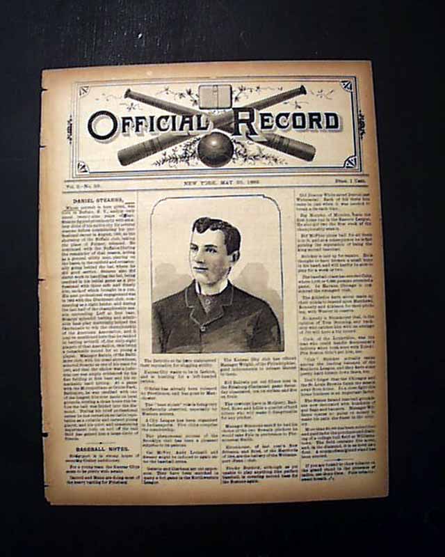 Very rare baseball newspaper from 1886... - RareNewspapers.com