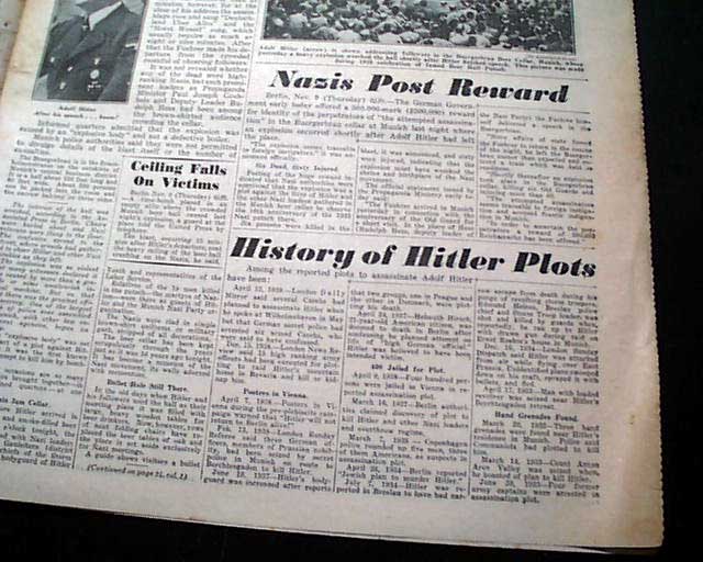 Assassination attempt upon Adolf Hitler... - RareNewspapers.com