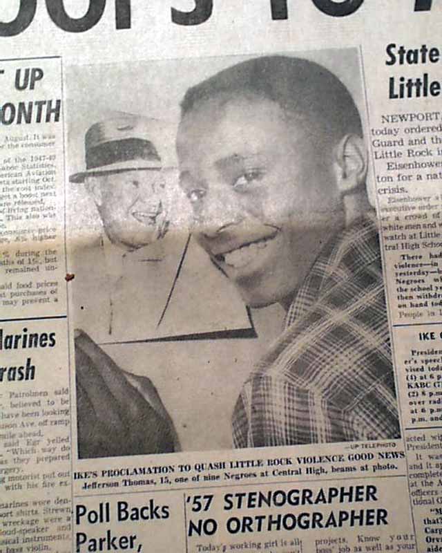 The Little Rock Nine in 1957... - RareNewspapers.com