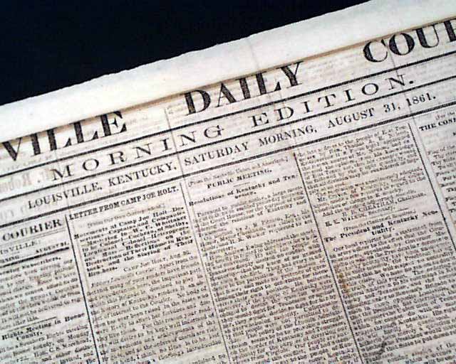"Confederate" newspaper from Kentucky... Much on neutrality, & much on ...