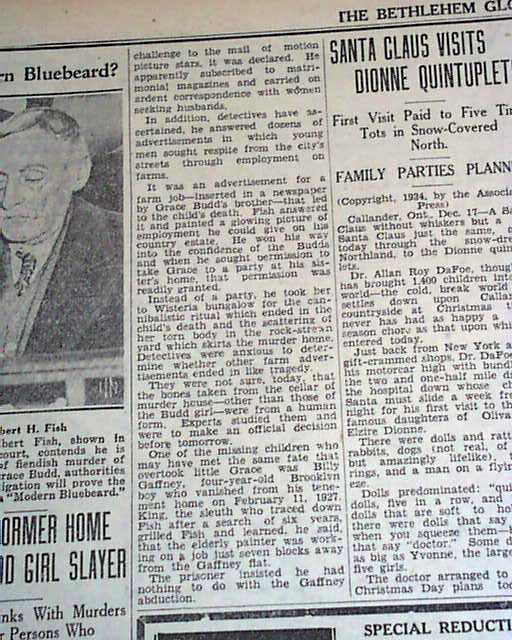 Serial killer & rapist Albert Fish capture... - RareNewspapers.com