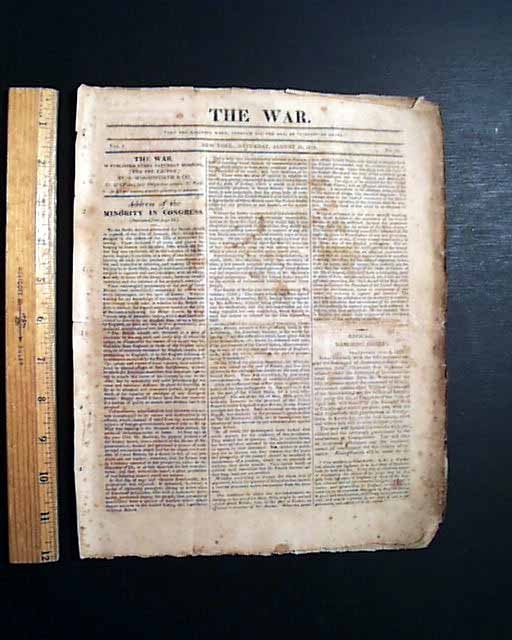 Printed exclusively to report on the War of 1812... - RareNewspapers.com