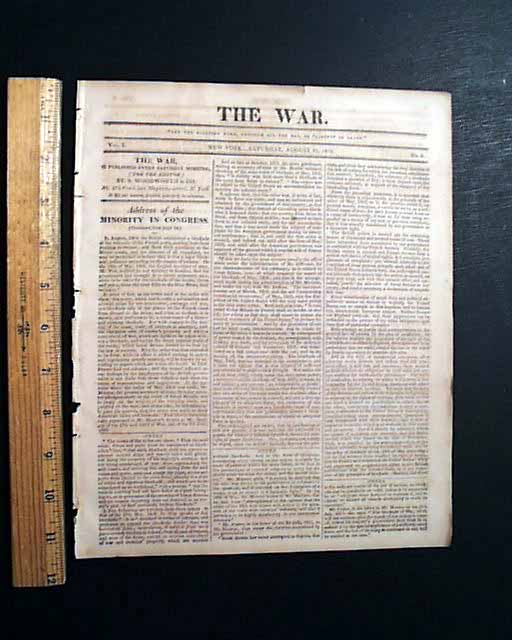 Printed exclusively to report on the War of 1812... - RareNewspapers.com