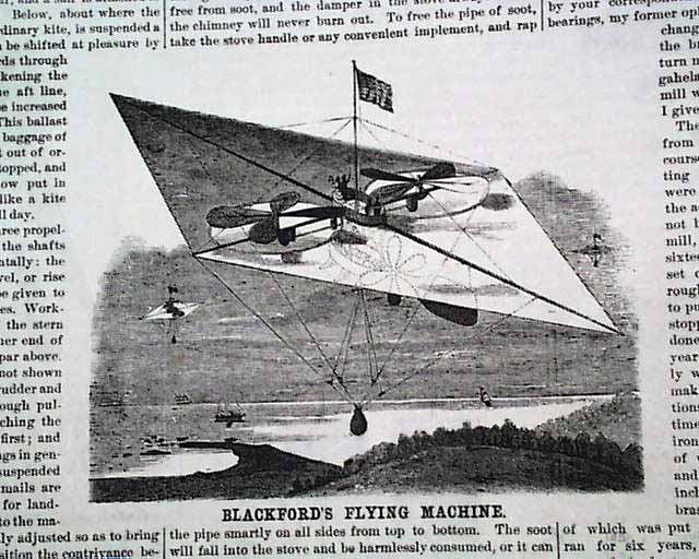 AN EARLY FLYING MACHINE - RareNewspapers.com