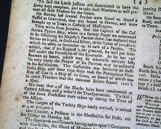 Beautiful masthead... Pirates looking for pardon... - RareNewspapers.com