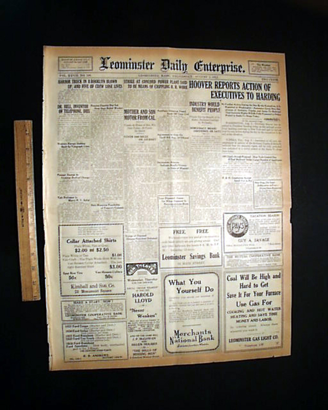 Alexander Graham Bell death.... - RareNewspapers.com