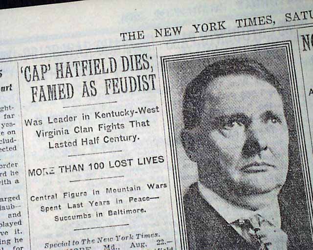 1930 Cap Hatfield death.... - RareNewspapers.com