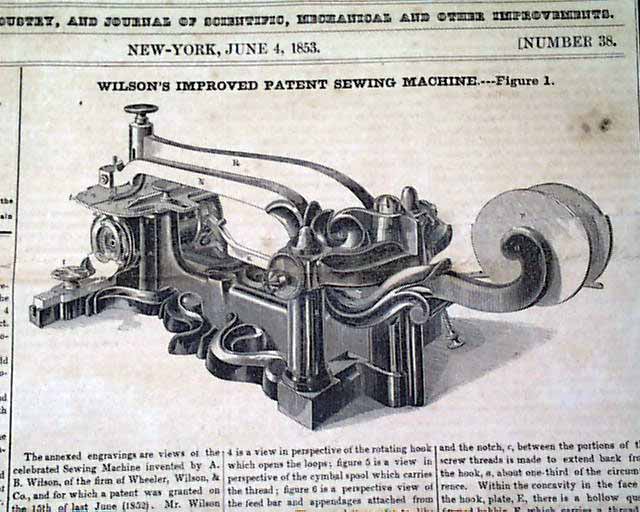 Very early sewing machine... - RareNewspapers.com