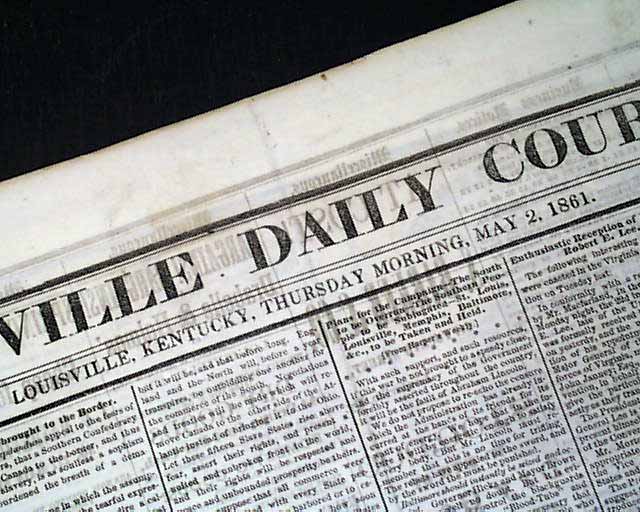 The "Confederate" newspaper from Kentucky... - RareNewspapers.com