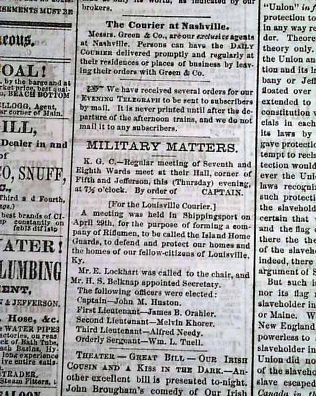 The "Confederate" newspaper from Kentucky... - RareNewspapers.com