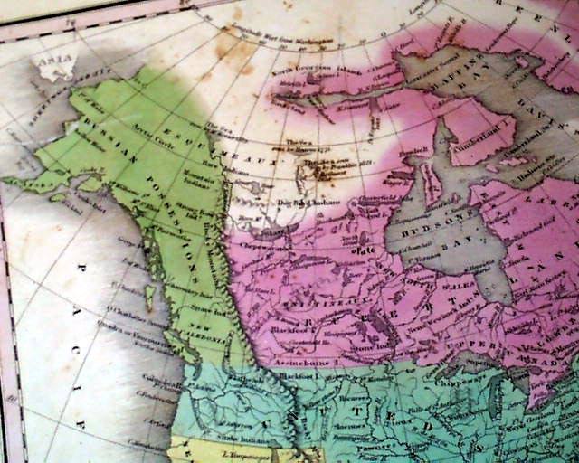 Early map of North America printed in 1824... - RareNewspapers.com