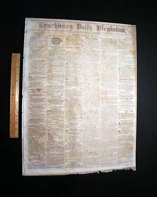 Report of Lincoln's 1860 nomination, in a Southern newspaper ...