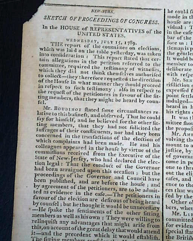 Federal expenditures for 1789... - RareNewspapers.com