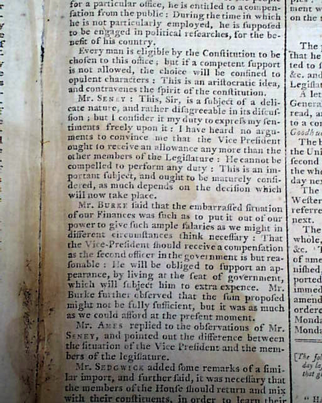 Federal expenditures for 1789... - RareNewspapers.com