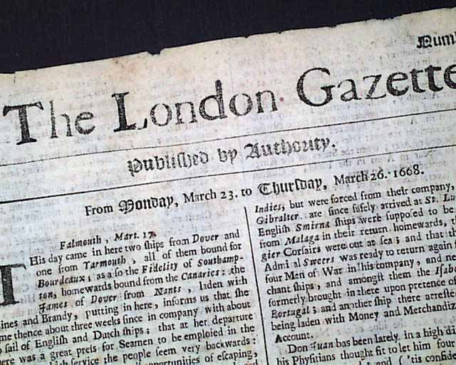 World s Oldest Newspaper 1686 Gazette Over 340 Years Old
