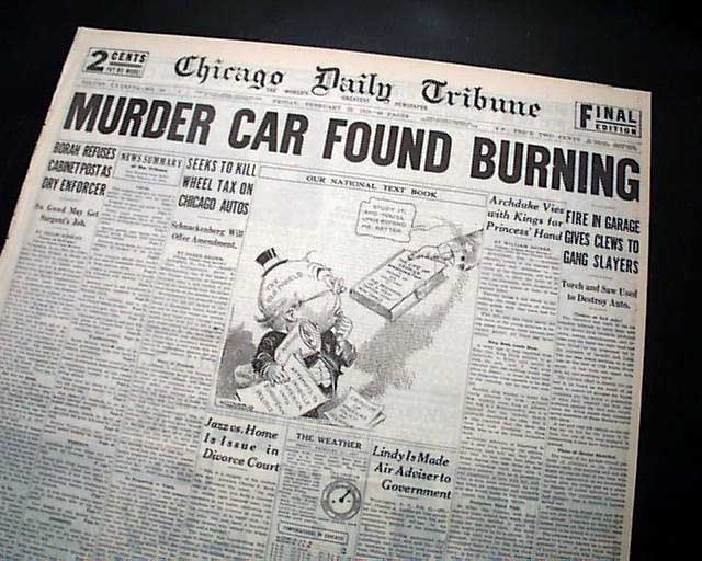 Investigating the St. Valentine's Day Massacre... - RareNewspapers.com