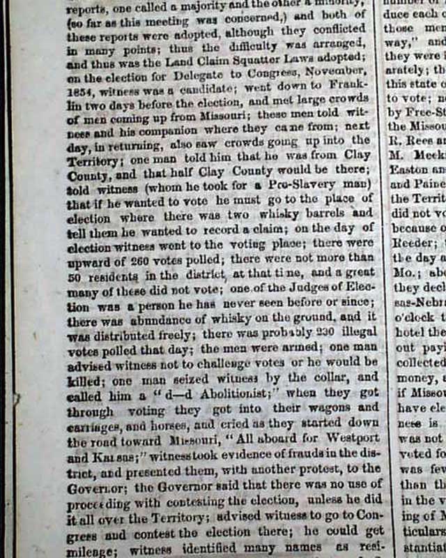 'Bleeding Kansas'... On the beating of Sumner by Brooks ...