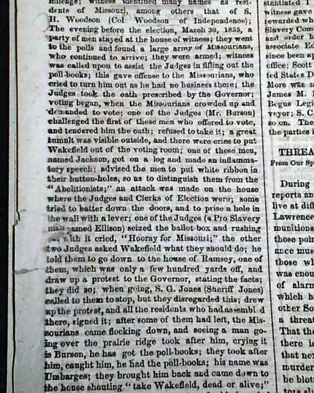 'Bleeding Kansas'... On the beating of Sumner by Brooks ...