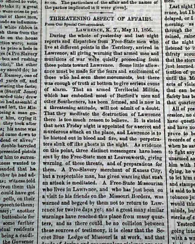 'Bleeding Kansas'... On the beating of Sumner by Brooks ...