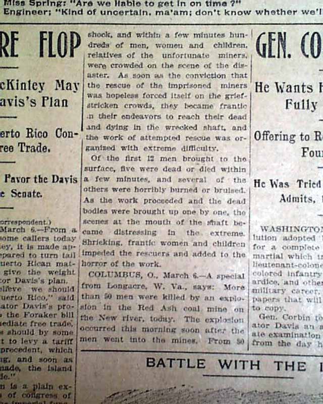 1900 Red Ash Mine disaster... - RareNewspapers.com
