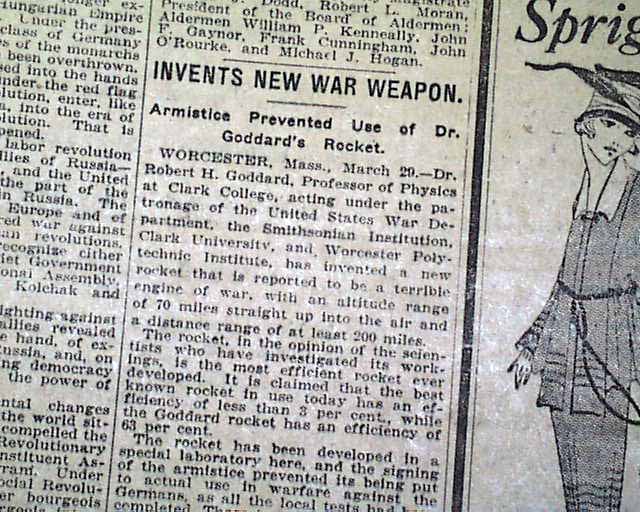 Robert Goddard.... early rockets..... - RareNewspapers.com