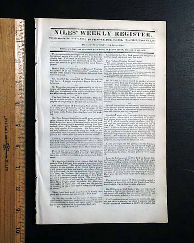 Davy Crockett to end his days in Texas... Stirring letter on the Texas ...