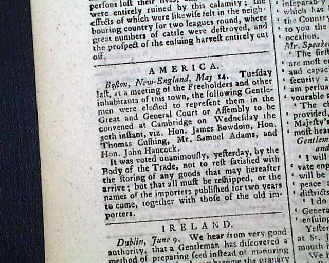 John Hancock... Samuel Adams... - RareNewspapers.com