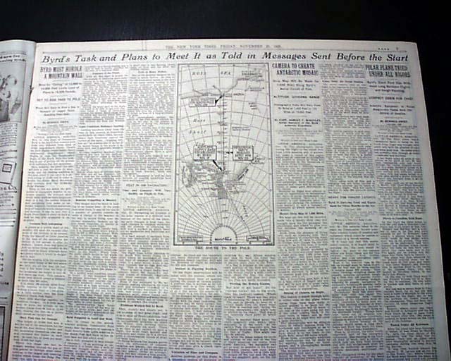 Richard E. Byrd's 1929 flight over the South Pole... - RareNewspapers.com