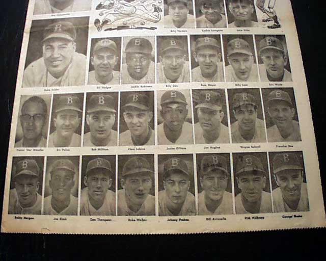 Terrific 1953 Brooklyn Dodgers team photos.... - RareNewspapers.com