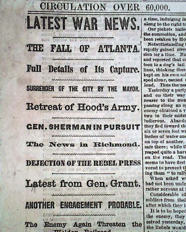 The fall of Atlanta... - RareNewspapers.com