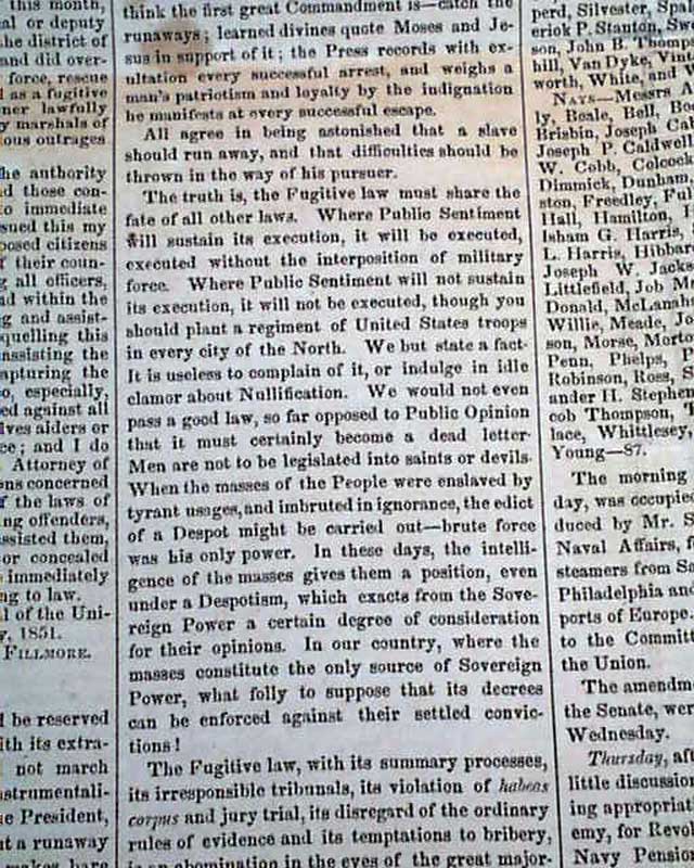 Much on the Fugitive Slave Law and the troubles in Boston: the Shadrach ...