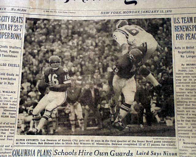 Kansas City Chiefs win Super Bowl IV... - RareNewspapers.com