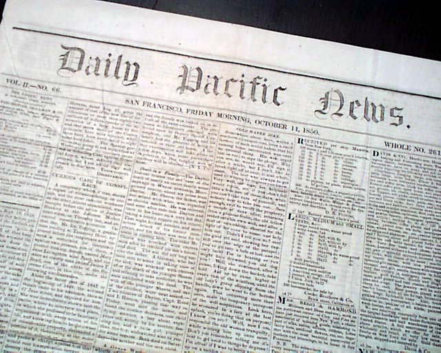 Just the 4th newspaper published in California, with Gold Rush content ...