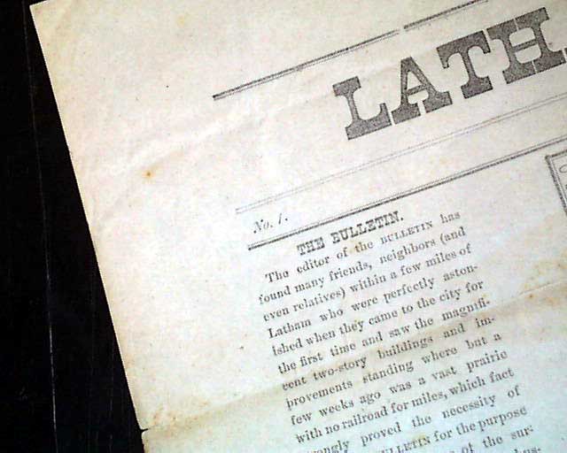 First (and only?) issue from Latham, Kansas... - RareNewspapers.com