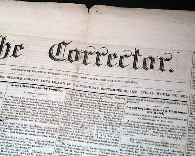 Early newspaper from Long Island... - RareNewspapers.com