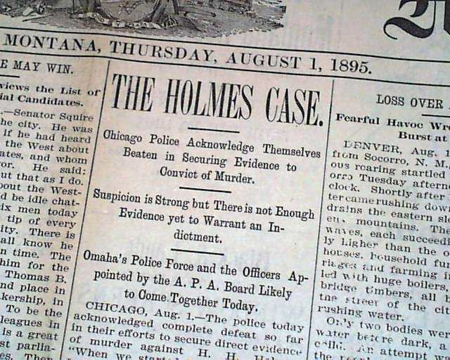 H.H. Holmes..... 1st U.S. serial killer.... - RareNewspapers.com