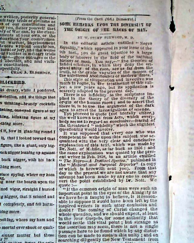 A racist newspaper on the post-war events... - RareNewspapers.com