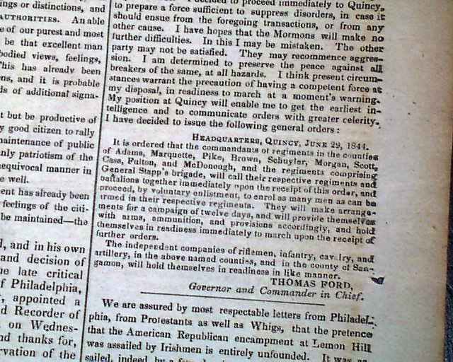 Details on the death of Joseph Smith... - RareNewspapers.com