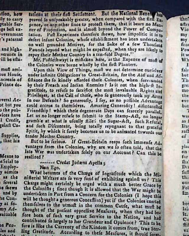 Protesting the hated Stamp Act... Ben Franklin ends his partnership ...