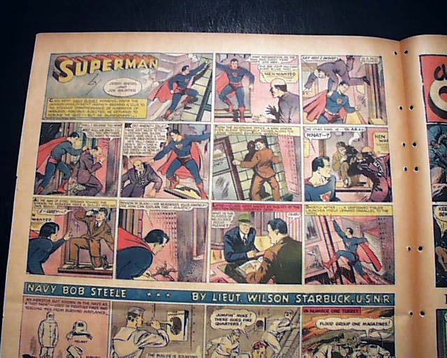 Superman color comic strip (#10) from the first year of publication ...