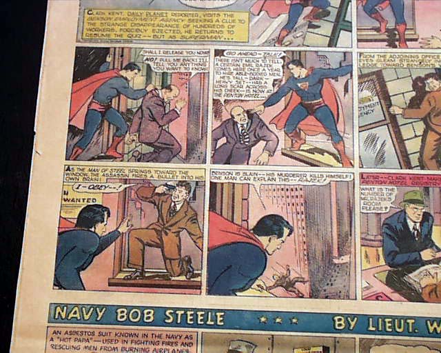 Superman color comic strip (#10) from the first year of publication ...