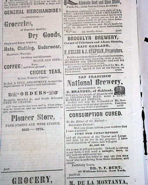 1875 Alameda, California... - RareNewspapers.com