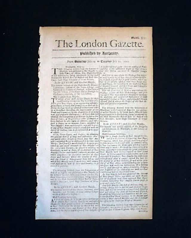 1712 Before REVOLUTIONARY WAR Newspaper 296 Years Old ...
