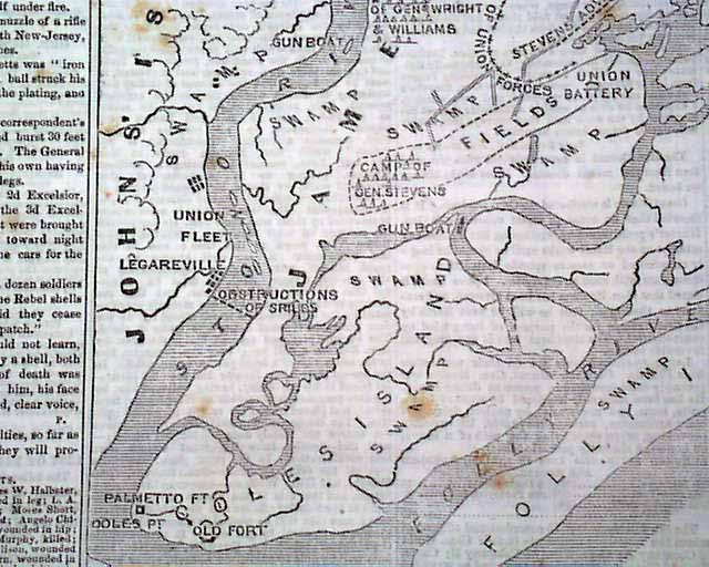 1862 James Island SC Civil War..... - RareNewspapers.com