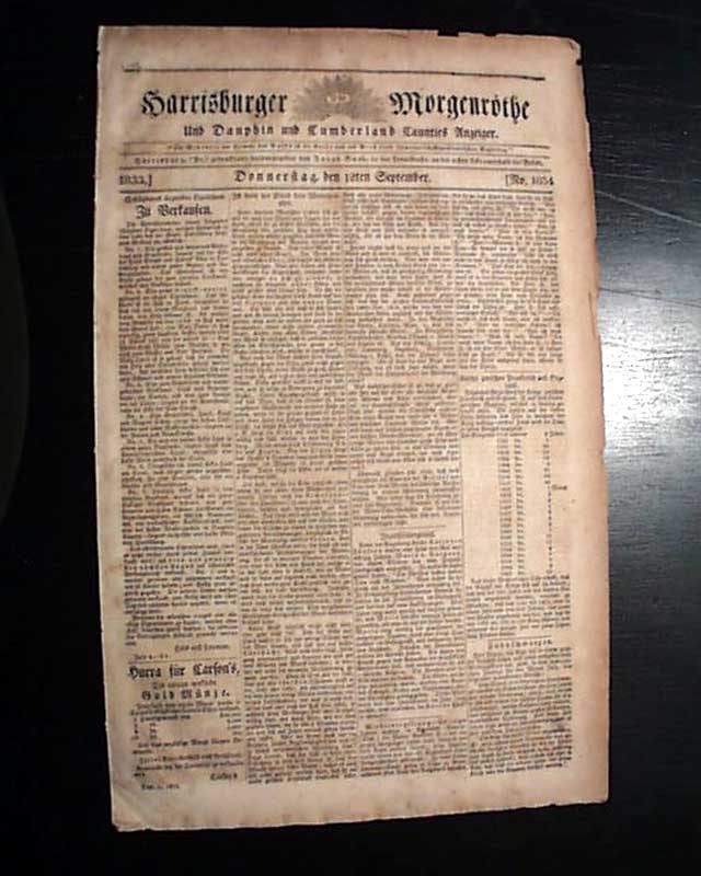 German language newspaper from Harrisburg... - RareNewspapers.com