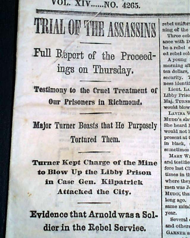 Trial of the conspirators in the Lincoln assassination case ...