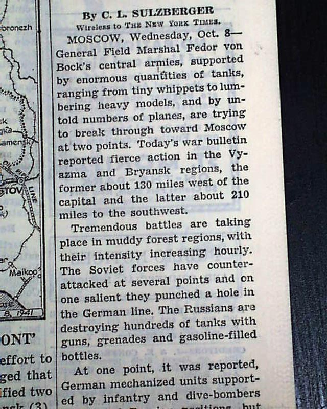 Operation Barbarossa... German invasion of Russia... Moscow ...