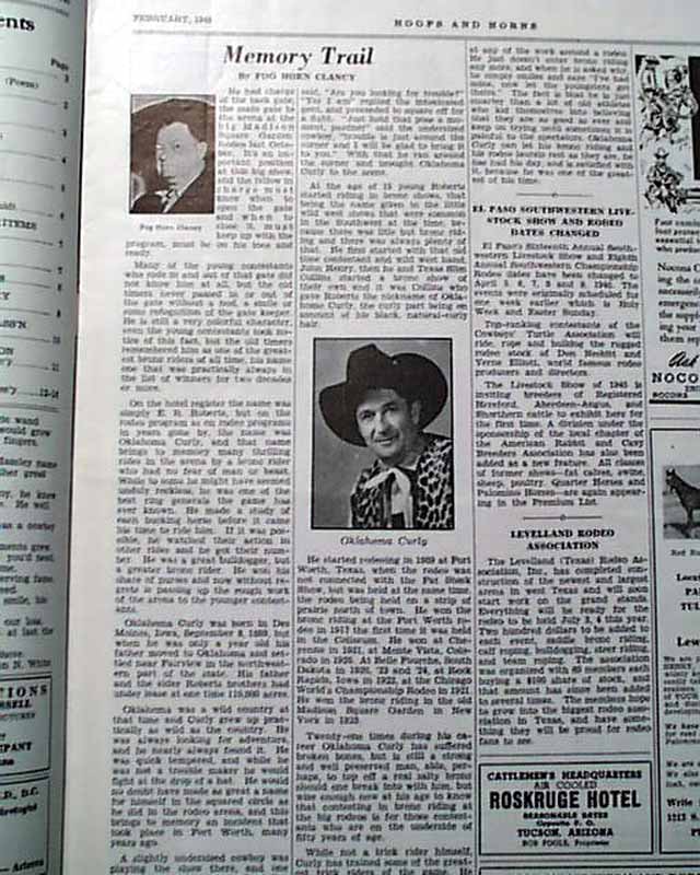 A rodeo cowboy newspaper... - RareNewspapers.com