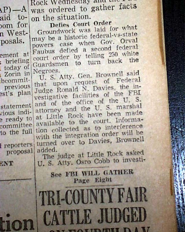 Great & notable issue on the "Little Rock Nine"... - RareNewspapers.com